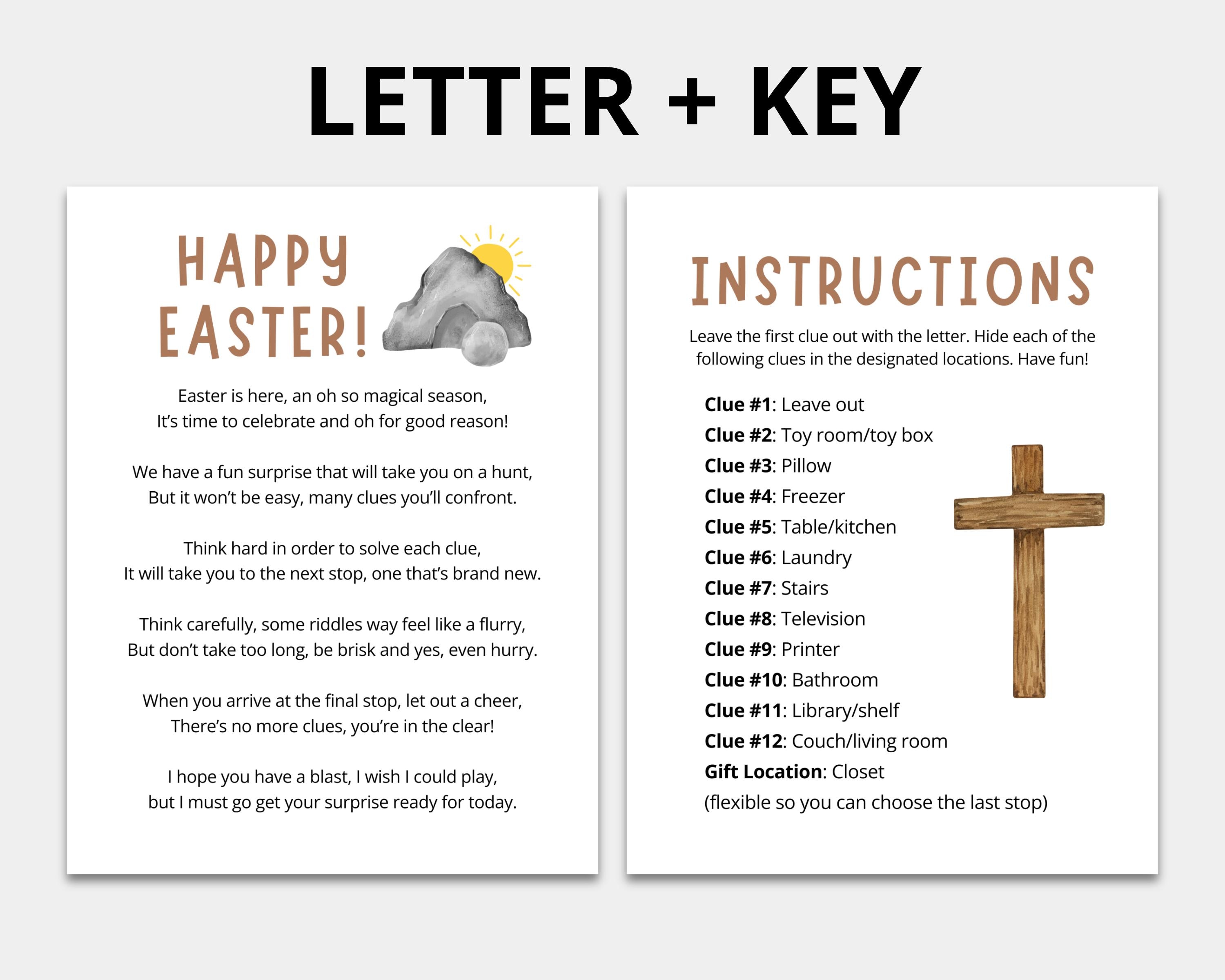 Easter Story Scavenger Hunt | Resurrection Bible Game (digital Download ...