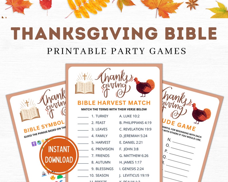 Thanksgiving Bible Games Bundle | Harvest Gratitude Games (digital ...