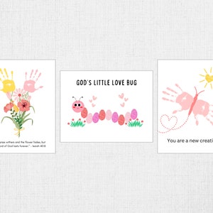 Spring Bible Handprint Craft Bundle | Kids Art (digital Download) - Etsy