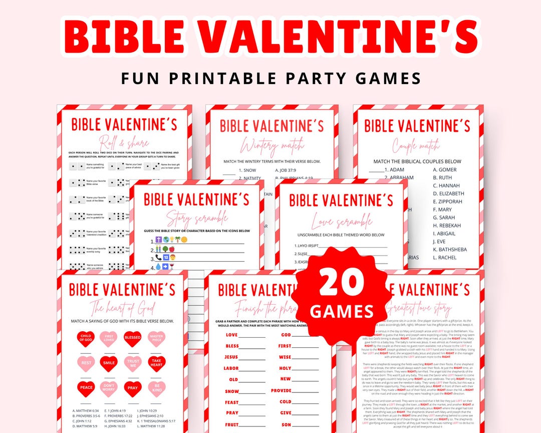 Valentine's Bible Games | Valentine's Church Games | Valentine's Party ...