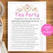 Tea Party Etiquette Game | Tea Party Game | Tea Party Etiquette | Tea ...