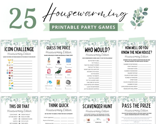 Housewarming the Price is Right. Housewarming Party Game. Real Estate ...