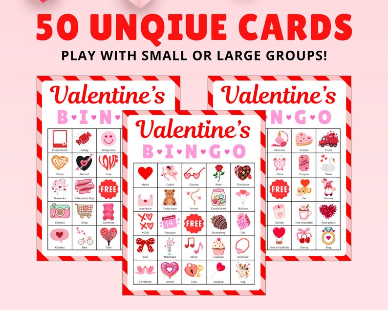 Bingo de San Valentín: Un divertido juego para la fiesta de San ...