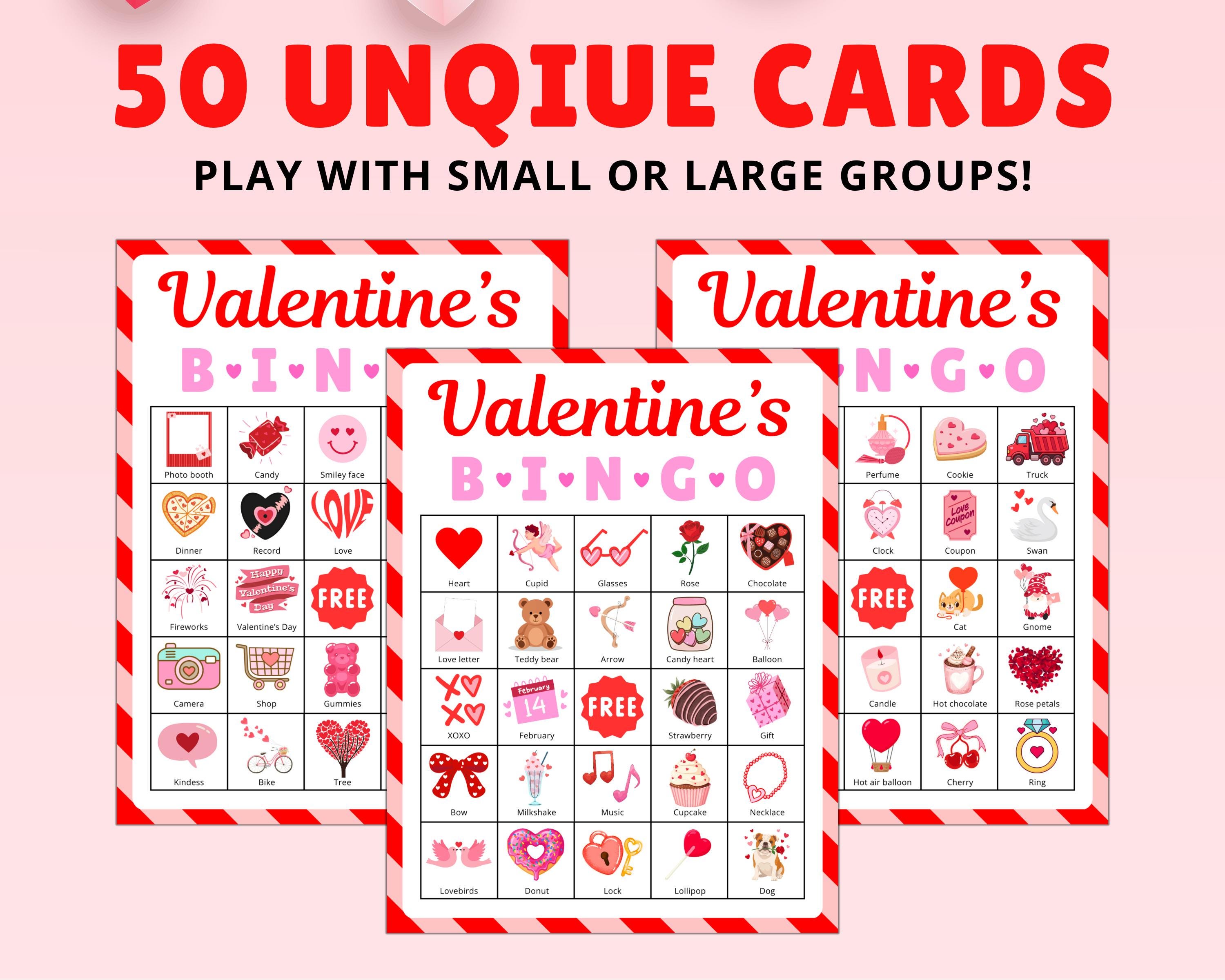 Bingo de San Valentín: Un divertido juego para la fiesta de San ...