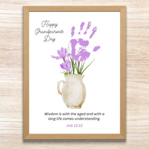 Grandparents Day Bible Craft | Grandparents Day Handprint Craft ...