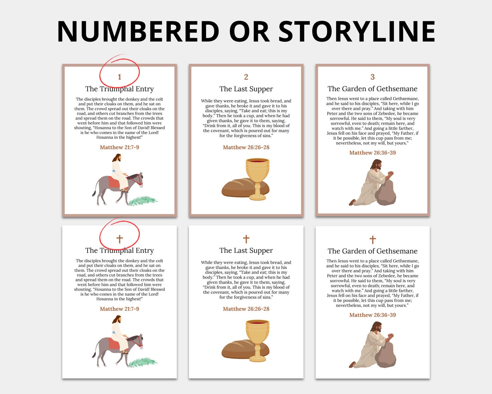 Easter Story Scripture Cards: Resurrection Bible Verse Cards (digital ...