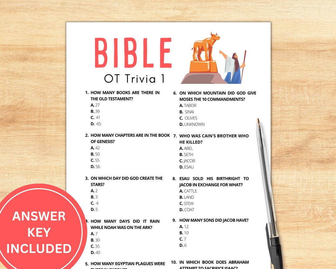 Old Testament Trivia | Bible Game | Bible Games for Adults Kids Teens ...