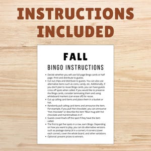 Fall Bingo | Fall Bingo Cards | Autumn Bingo | Printable Fall Games ...