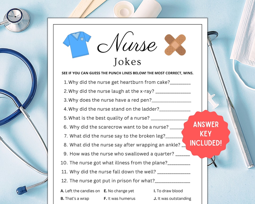 Nurse Jokes | Funny Nurse Game | Nurse Games | Nursing Party | Nursing ...