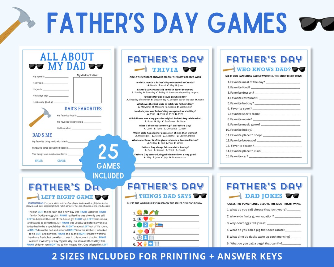Father's Day Games Father's Day Party Games Father's Day Party Fathers ...