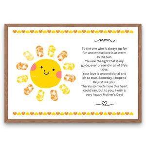 Mothers Day Handprint Craft | Mothers Day Craft | Printable Mothers Day ...
