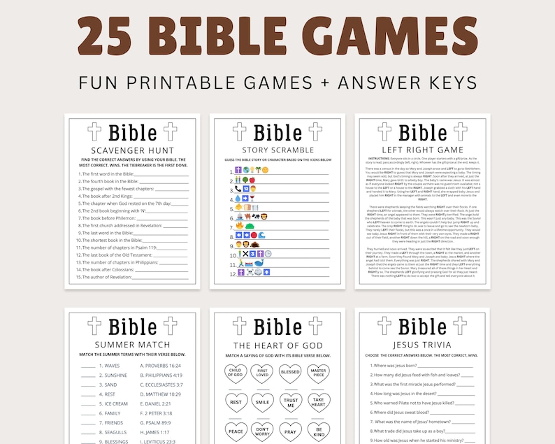 Mega Bible Game Bundle: Trivia, Bingo, Challenges (printable) - Etsy