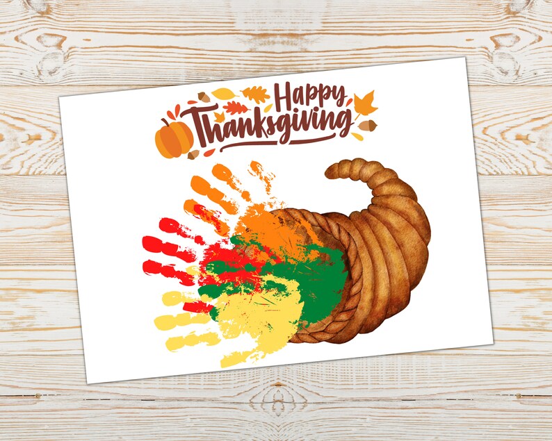 Thanksgiving Handprint Craft Thanksgiving Preschool Craft - Etsy