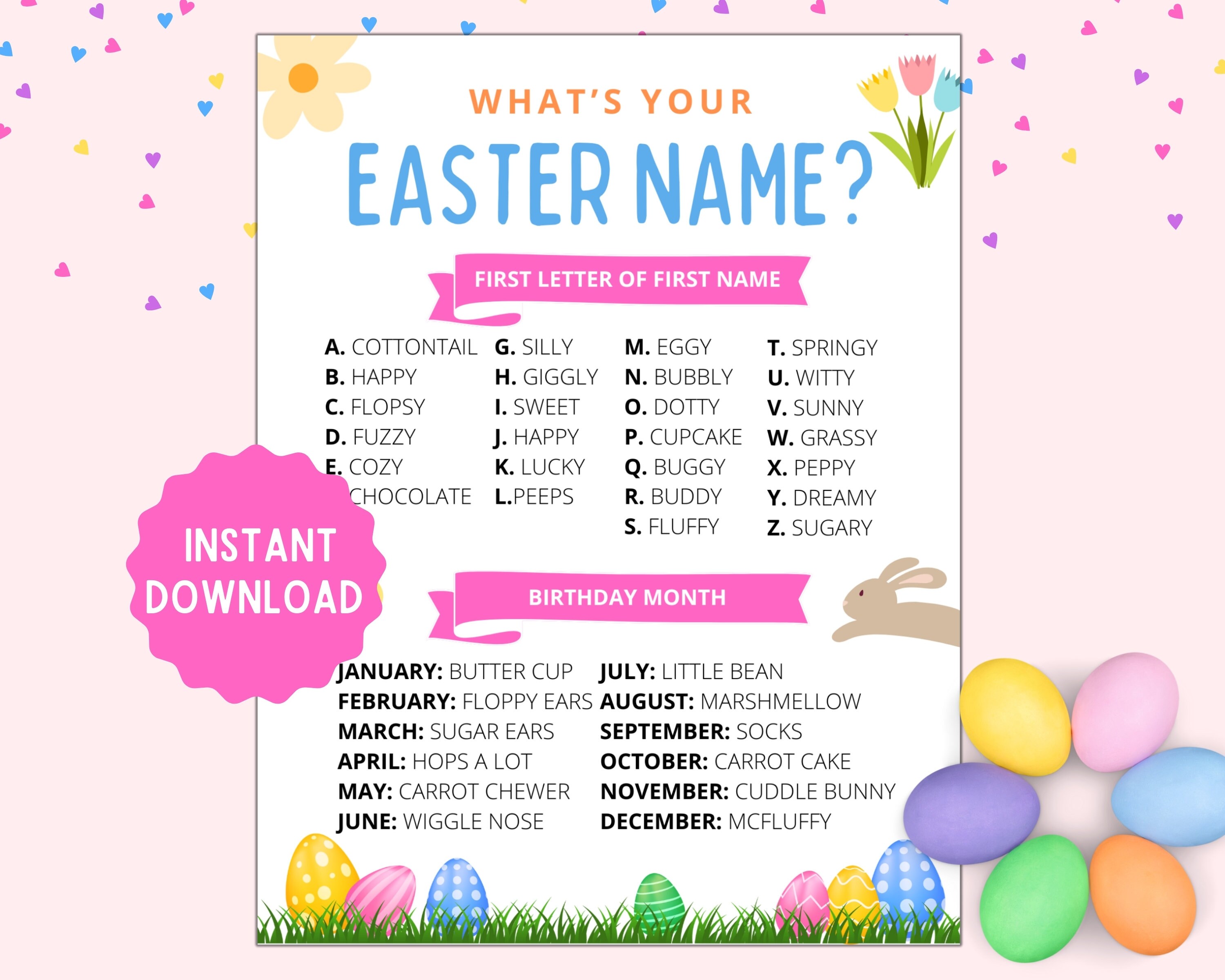 What's Your Easter Name? | Fun Easter Games | Easter Games for Kids ...