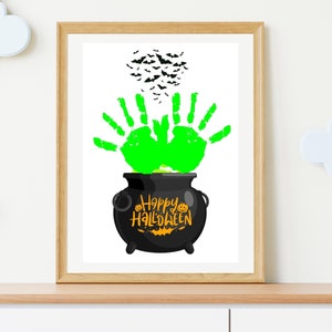 Halloween Handprint Craft | Halloween Preschool Craft | Halloween Craft ...