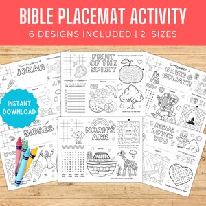 Bible Placemat | Sunday School Craft | Bible Story Crafts | Bible Craft ...