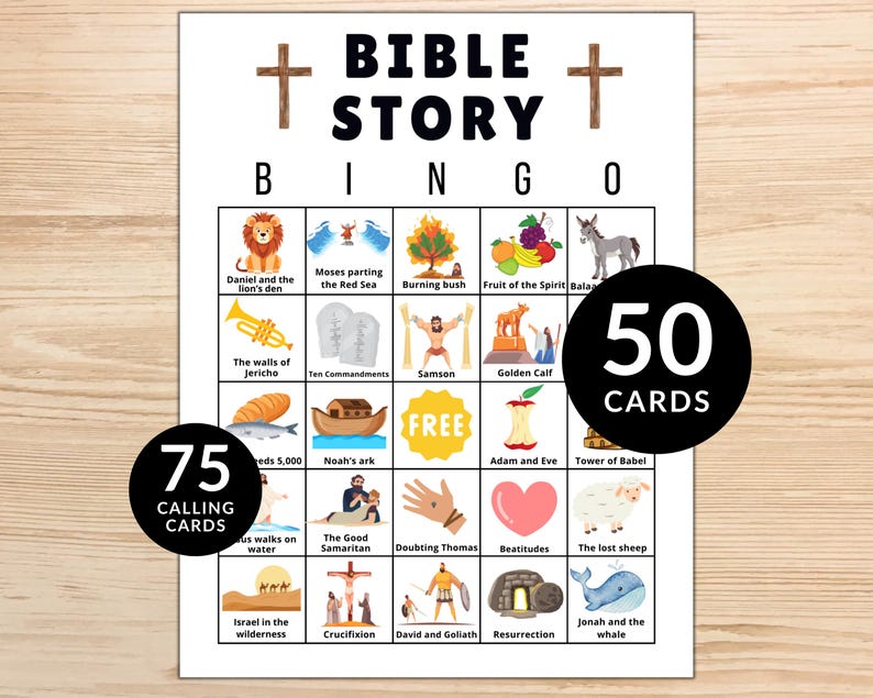 Bible Story Bingo Game | Christian Games (printable) - Etsy