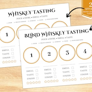 Whiskey Tasting Sheet | Whiskey Tasting | Whiskey Tasting Party ...
