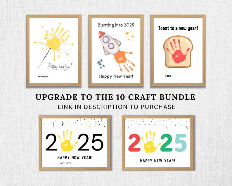 2025 New Years Handprint Art | New Years Craft for Kids | New Years ...