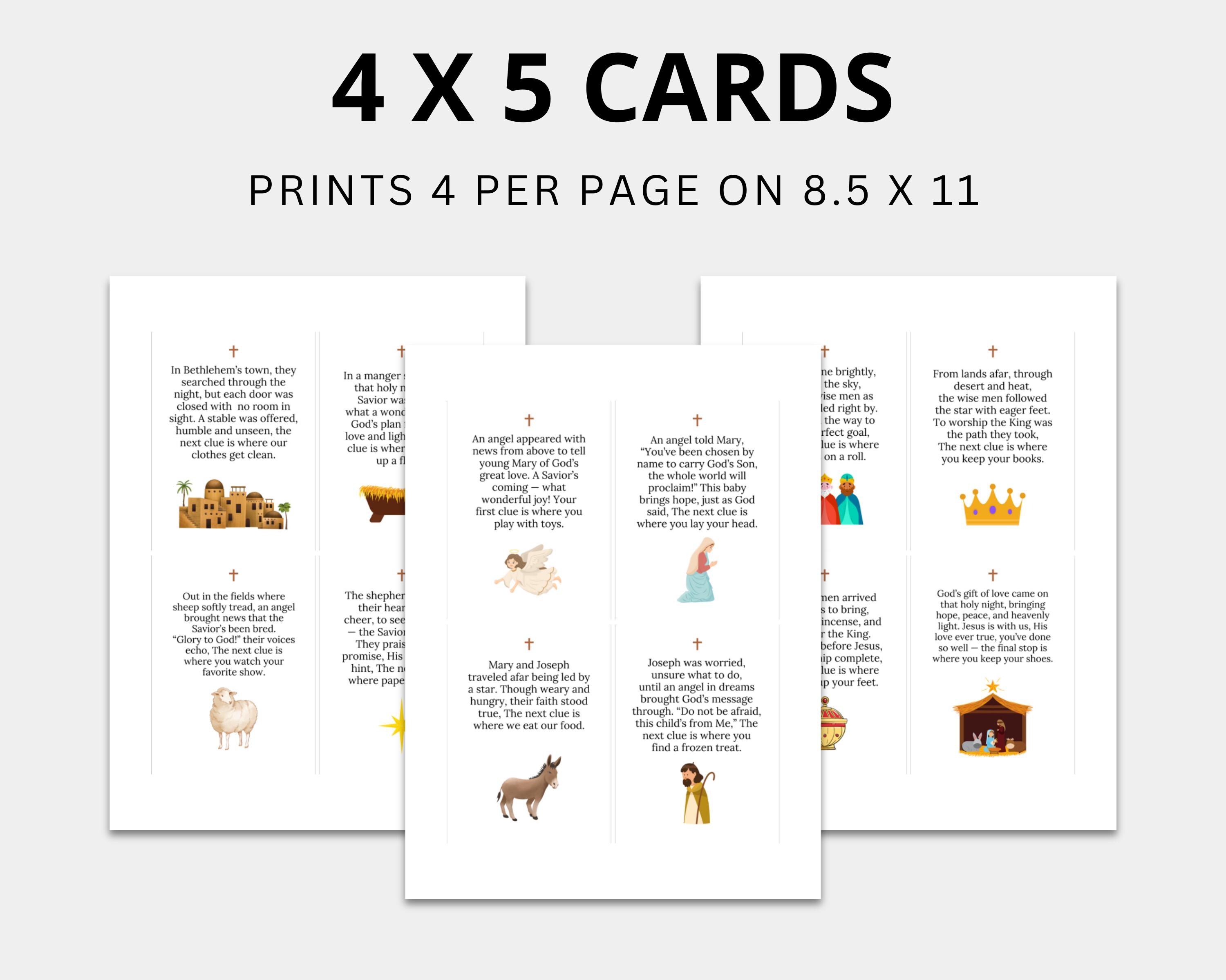 Christmas Bible Scavenger Hunt: 12 Nativity Story Scavenger Hunt Clues ...