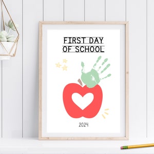 First Day of School Handprint Craft Back to School Art First Day of ...