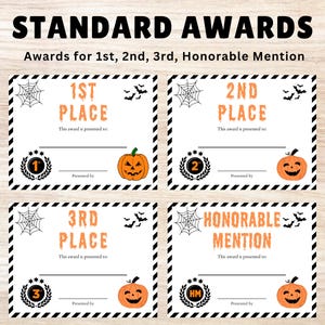 Halloween Costume Party Awards: 16 Printable Certificates (digital ...