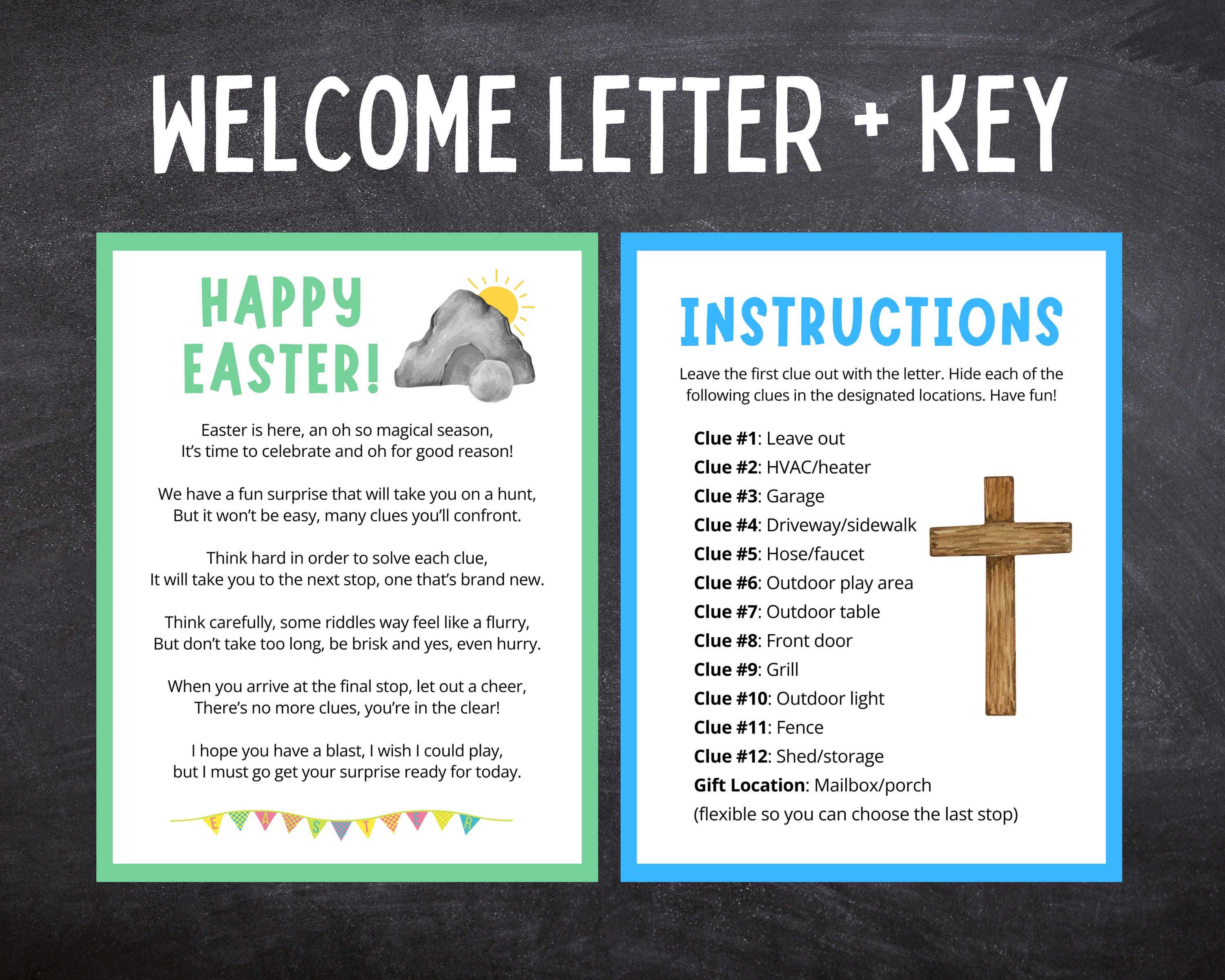Easter Story Scavenger Hunt: Outdoor Bible Clue Game (digital Download ...