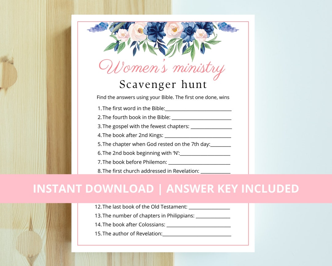 Bible Scavenger Hunt | Women's Ministry Games | Women's Ministry ...