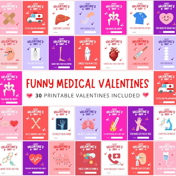 Anatomy Valentines Card - Etsy