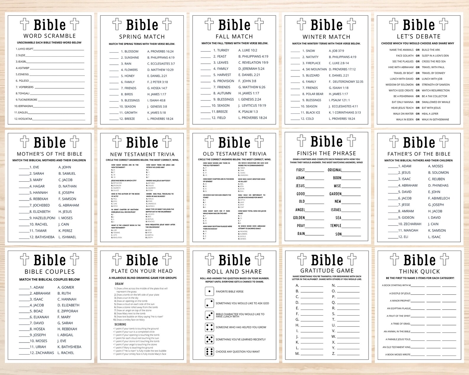 Mega Bible Games Bundle | Printable Christian Games (PDF) - Etsy