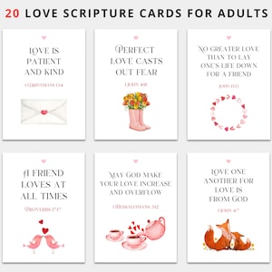 Love Bible Verse Cards | Scripture Valentines | Bible Favors ...
