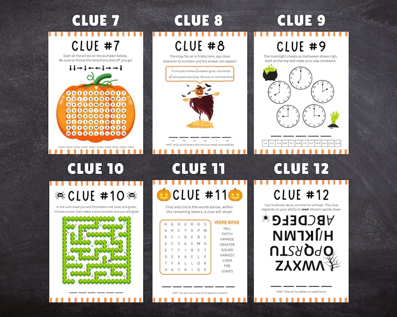 Halloween Escape Room Game: Printable Puzzle Kit (instant Download) - Etsy