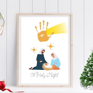 Nativity Handprint Craft | Nativity Scene Craft | Christian Christmas ...