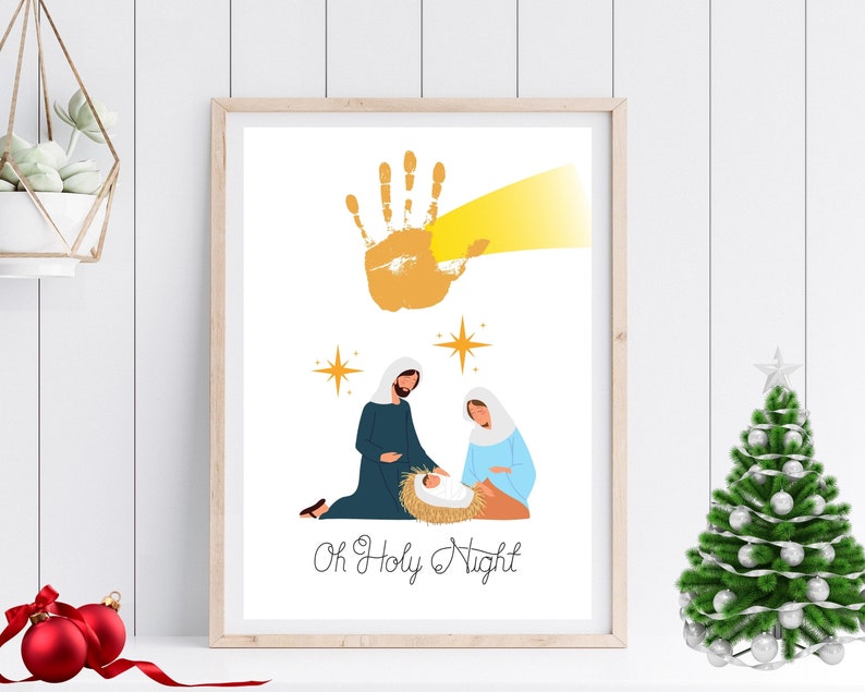 Nativity Handprint Craft | Nativity Scene Craft | Christian Christmas ...