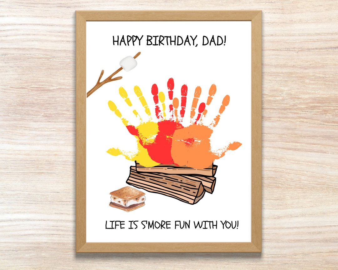 Birthday Craft for Dad | Dad Birthday Handprint Craft | Dad Birthday ...