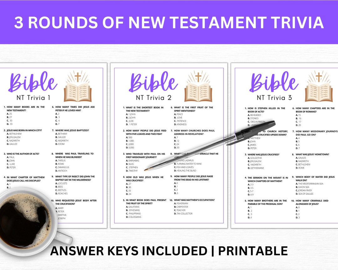 New Testament Trivia | Bible Trivia | Bible Trivia Game | Bible Games ...