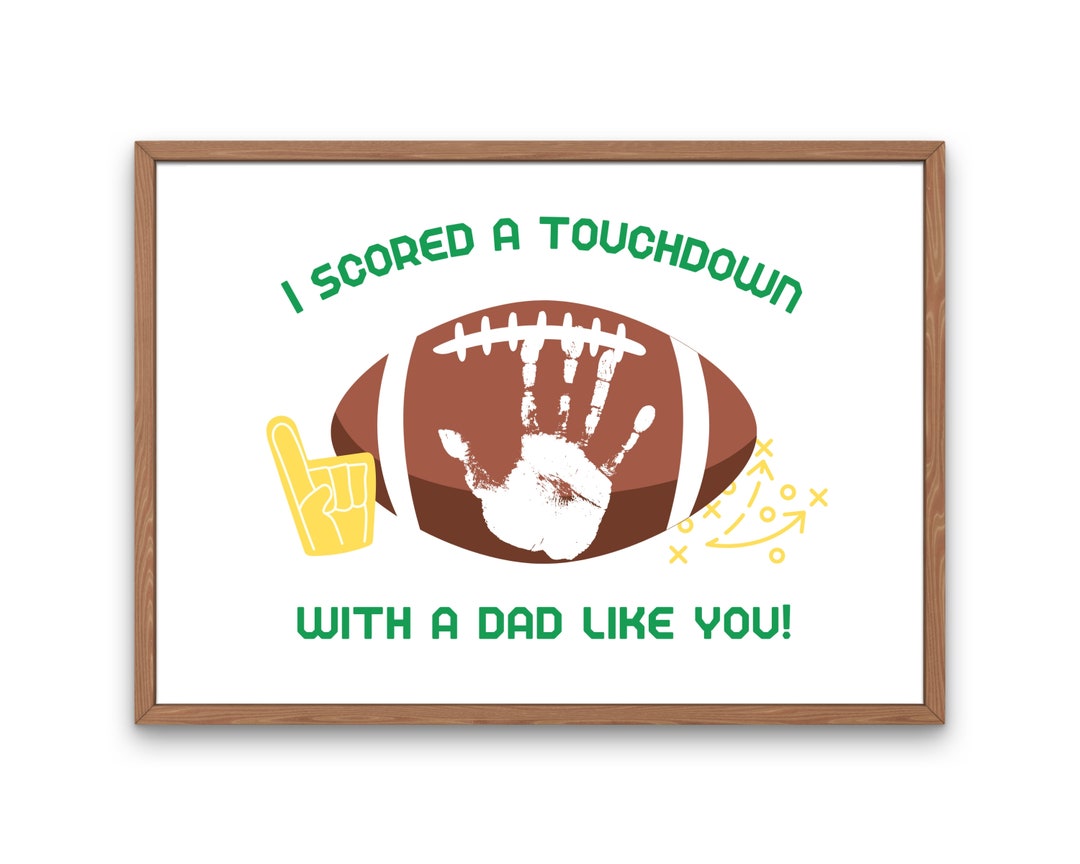 Fathers Day Handprint Craft | Fathers Day Craft | Fathers Day Football ...