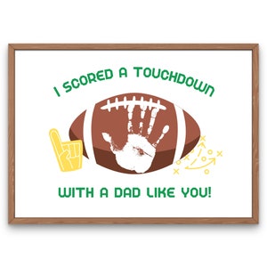 Fathers Day Handprint Craft | Fathers Day Craft | Fathers Day Football ...