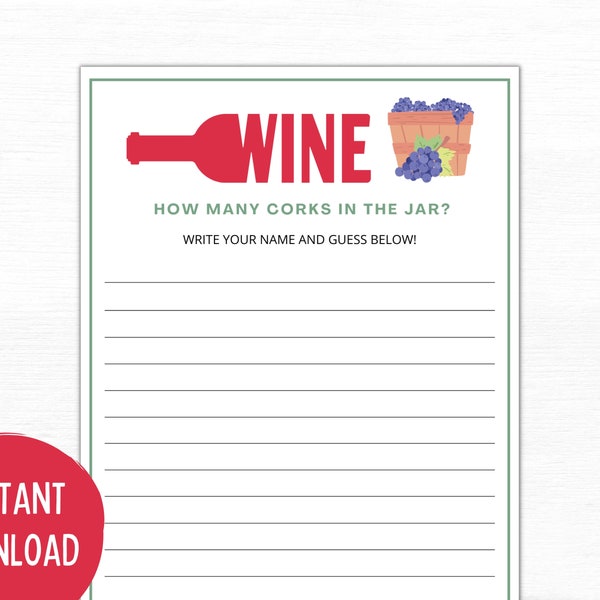 Wine Cork Game - Etsy