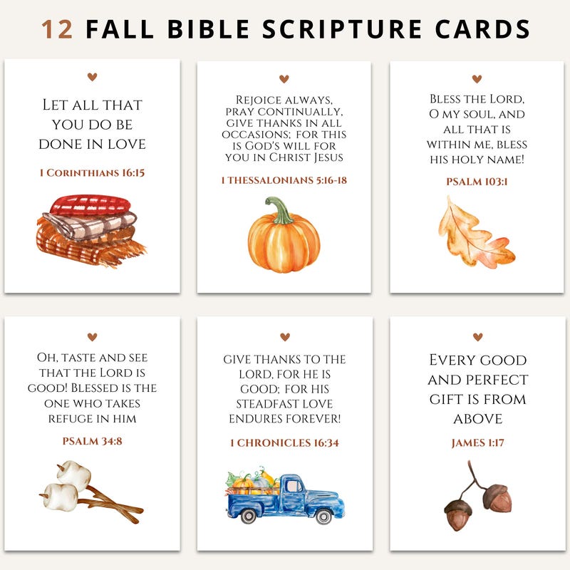 Christian Autumn Card - Etsy