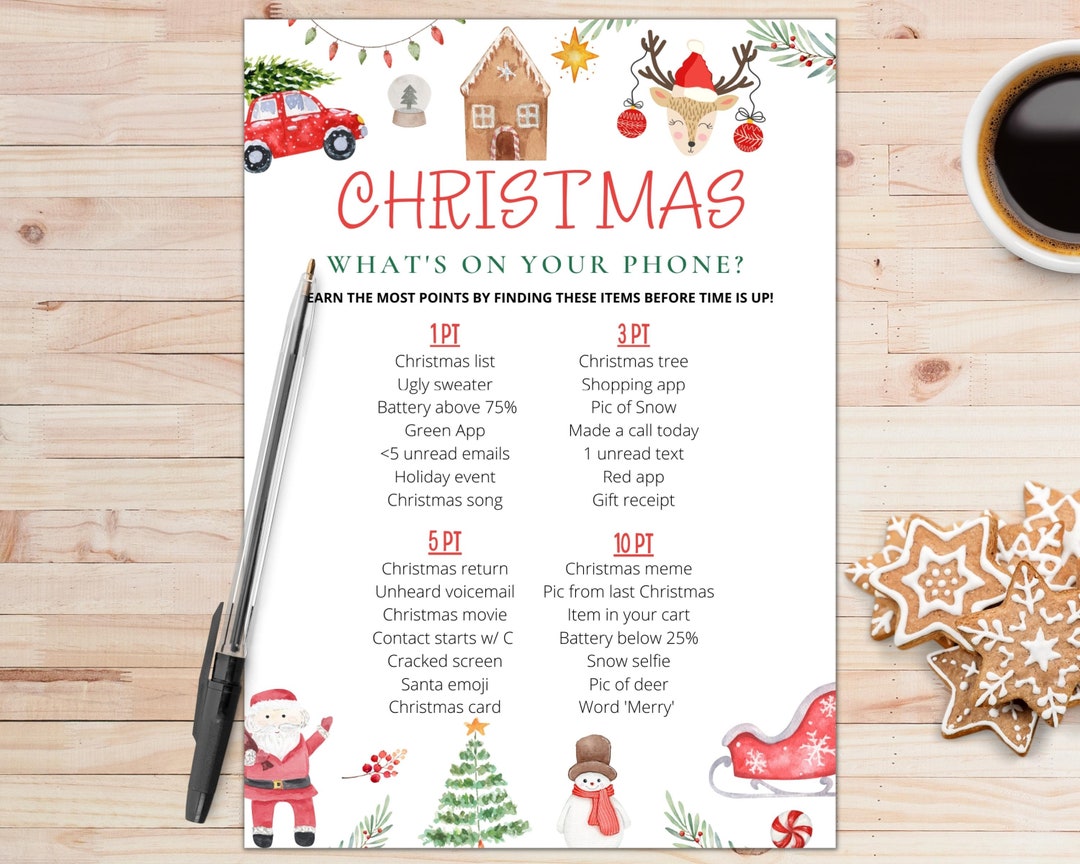 What's on Your Phone Christmas | Christmas Party Games | Christmas ...