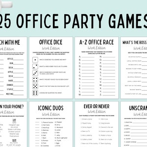 Office Party Games Work Party Games Staff Games Team - Etsy