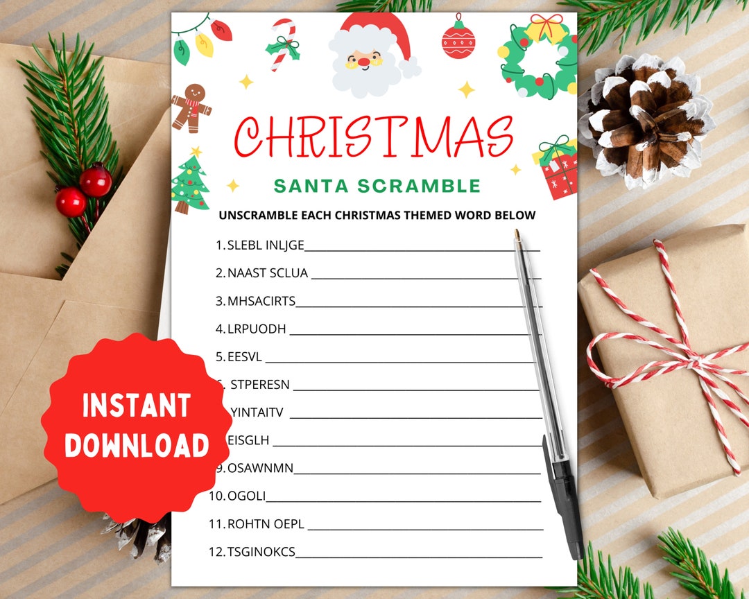 Santa Scramble | Christmas Party Games | Christmas Games | Fun ...