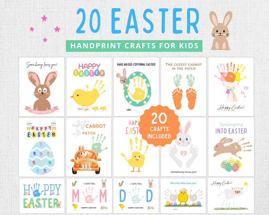 Easter Handprint Craft | Easter Handprint Art | Easter Handprint Bundle ...