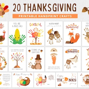 Thanksgiving Handprint Craft Bundle Thanksgiving Preschool Craft ...