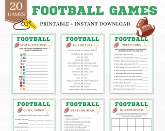 Football Games Bundle, Football Party Games, Football Birthday Party ...