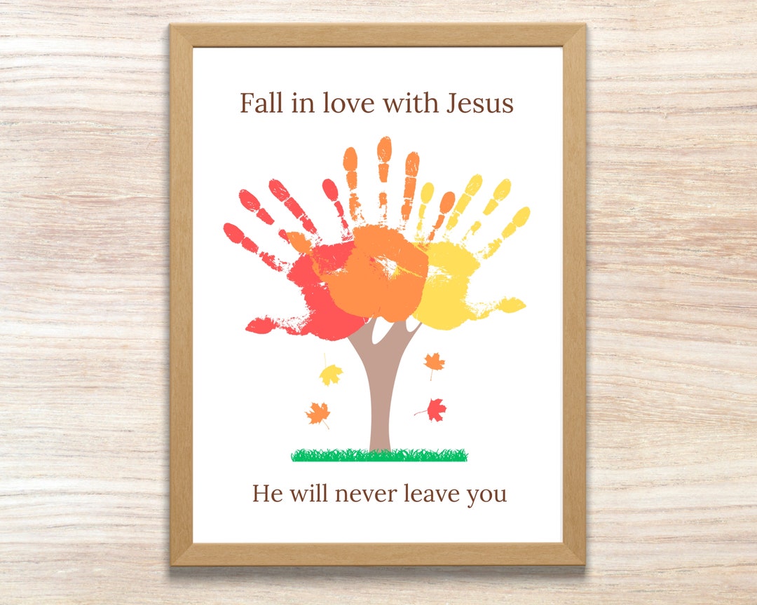 Fall for Jesus Craft | Fall Bible Handprint Craft | Fall Bible Crafts ...