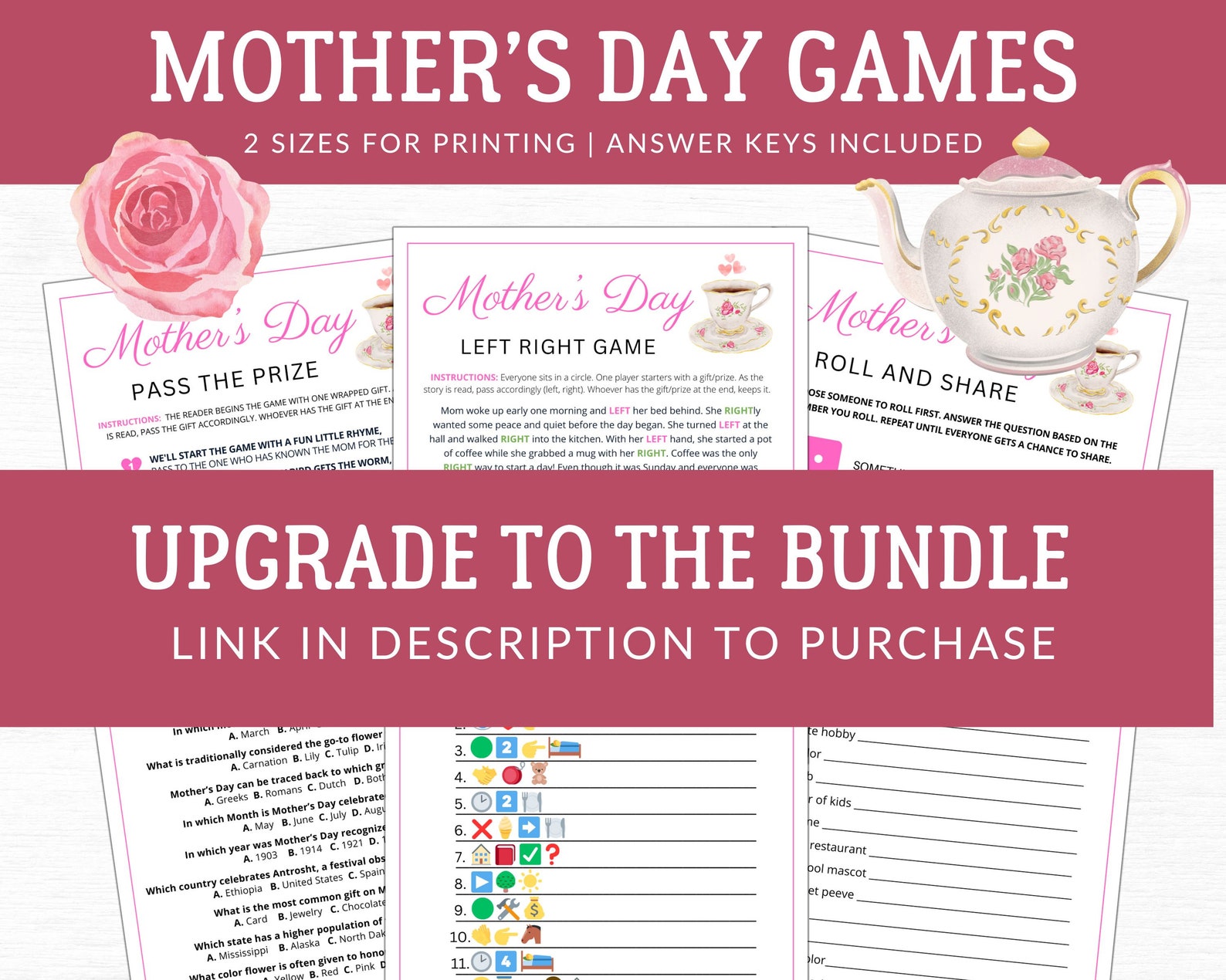 Mother's Day Trivia | Mothers Day Games | Games for Mom | Mothers Day ...