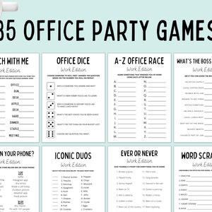 Office Party Games Bundle | 35 Printable Team Activities (digital ...