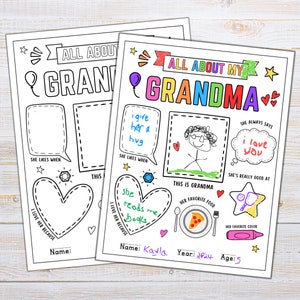 All About My Grandparents | Grandparents Day Craft | All About Grandma ...